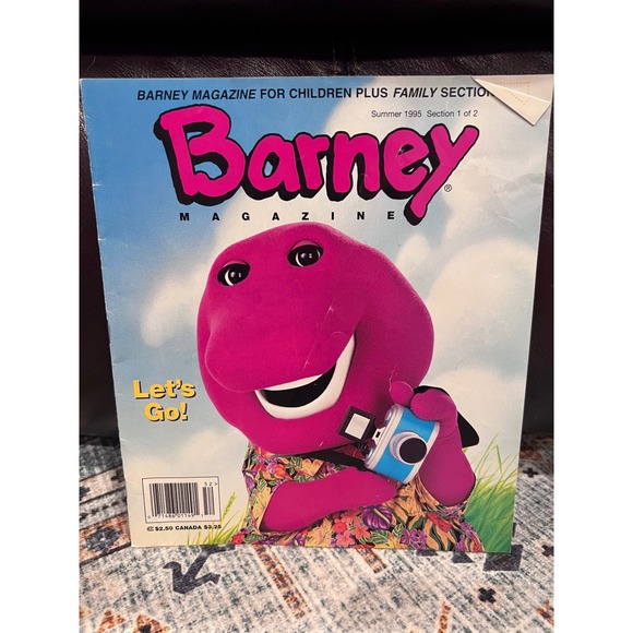 Other | Vtg Barney Magazine Summer 1995 Section 1 Of 2 Lets Go Complete ...